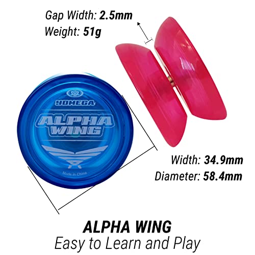 Snapklik.com : Yomega 3X Alpha Wing Yoyo, Fixed Axle Yo-yo Designed For Beginner String Trick ...
