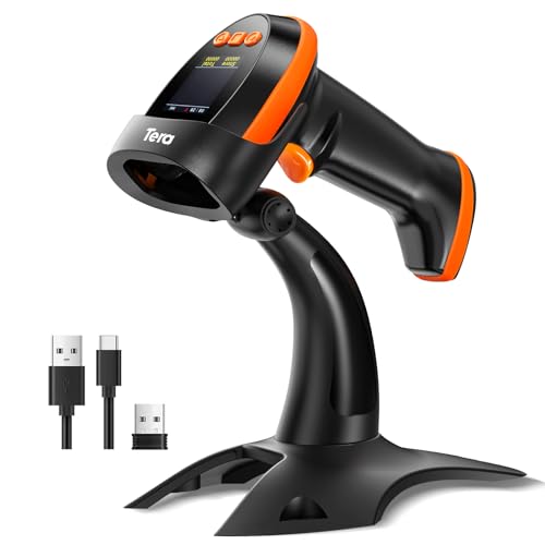 Tera Barcode Scanner Wireless 2D with Stand: Pro Version Digital ...