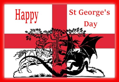 St George's Day Greeting Card A5 : Amazon.co.uk: Stationery & Office ...