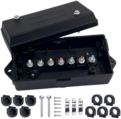Amazon.com: CheeMuii 2 Pcs 7 Way Trailer Junction Box Weatherproof 7 ...