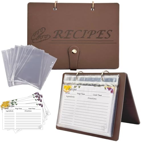 Amazon.com: Recipe Binder 8.5x11, Blank Recipe Book Binder with Plastic ...