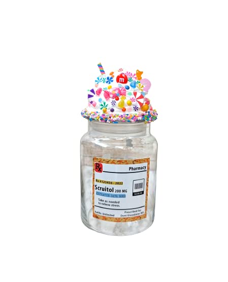 Amazon.com: Funny RX Label Candy Jar with Frosting Topper : Home & Kitchen