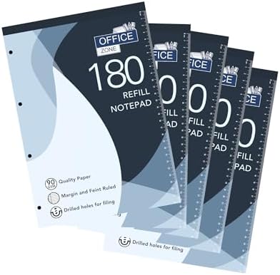 A4 Refill Notepad180-Pages – Premium 90 GSM Feint Ruled Paper with ...