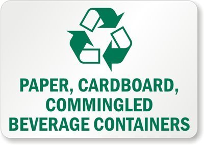 Isaric Tin Sign Paper, Cardboard, Commingled Beverage, Metal (Recycled ...