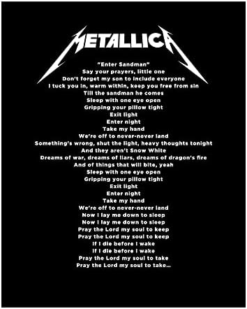Amazon.com: Classic Rock Song Lyrics Wall Art Print - Typographic Music ...