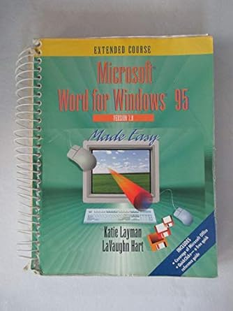 Microsoft WORD 95 for Windows (Word processing made easy series ...