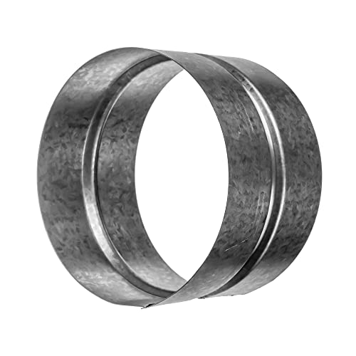 Snapklik.com : Galvanized Metal Duct Connector - 4 Inch Fit - Round ...