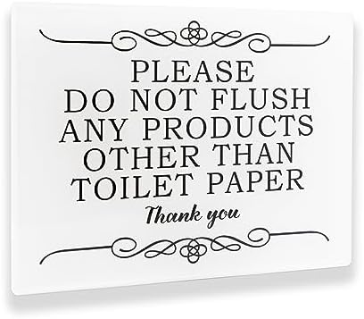 Amazon.com: Maoerzai 5x7 Inch Do Not Flush Rules Bathroom Sign, Septic ...