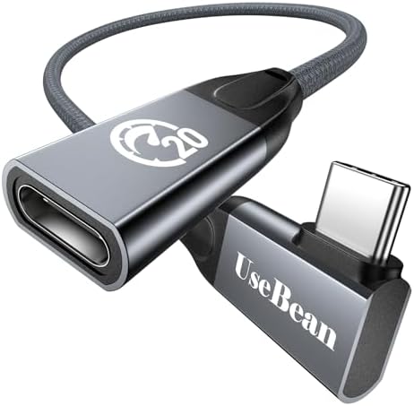 Amazon.co.jp: UseBean 240W USB C Extension Cable, 0.3M, L-Shaped USB C ...