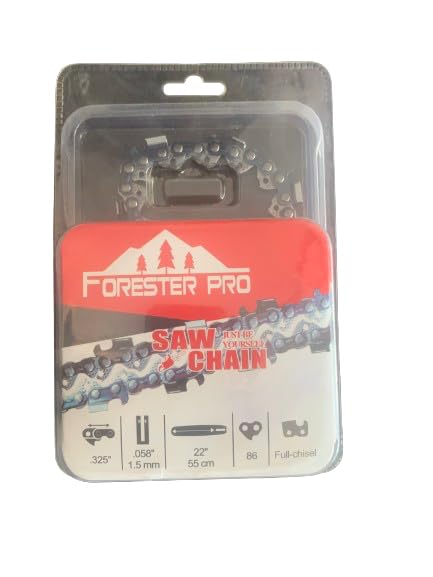 FORESTER PRO CHAINSAW CHAIN FOR WOOD CUTTING 22" GUIDEBAR HEAVY DUTY ...