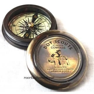 Antique Brass Boy Scout Compass 3" inch : Amazon.in