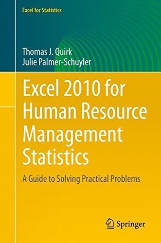 Excel 2010 for Human Resource Management Statistics: A Guide to Solving Practical Problems ...