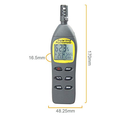 Digital Psychrometer Handheld Backlight Temperature Humidity Meter With ...