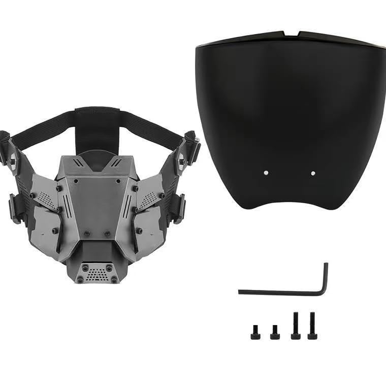 Amazon.com: Punk Helmet Half Face Mask/Techwear Mask/Mechanical Mask ...