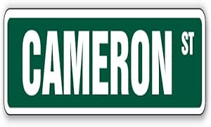 Amazon.com : Cameron Street Sign Childrens Name Room Sign | Indoor ...