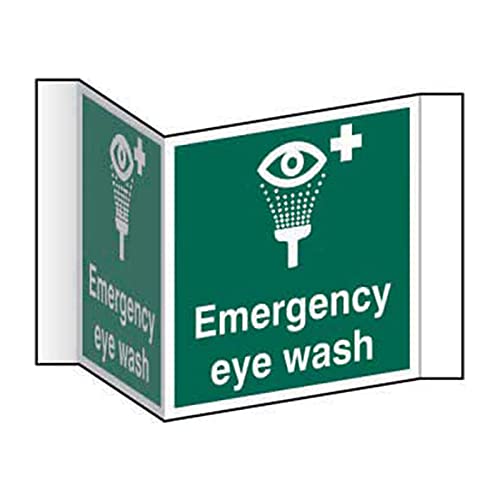Emergency Eye Wash Location 3D Projection Sign - Green/White, Self ...