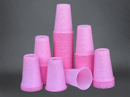 HOT BARGAINS, 1000 X 7oz Pink Plastic Cups Reusable Water Coolers ...