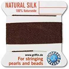 Amazon.com: Griffin natural silk thread for stringing pearls and beads ...