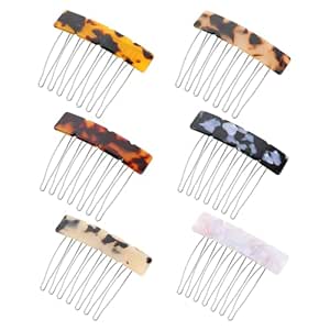 Amazon.com : 6 Pcs Decorative Hair Combs for Women Acetate Exquisite ...