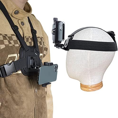 Suptig Phone Chest Strap Harness Mount Head Strap Holder Kit for POV ...