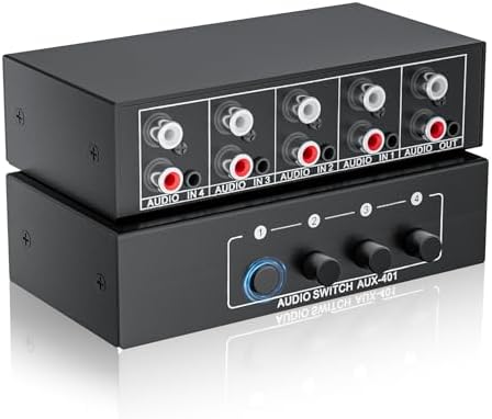 Amazon.com: LiNKFOR R/L Stereo Audio Switch 2 in 1 Out R/L Stereo Audio ...