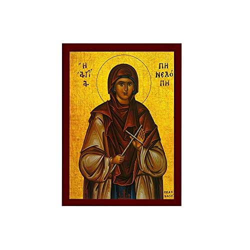 Amazon.com: Saint Penelope icon, Handmade Greek Orthodox icon of St ...