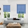 Amazon.com: One Way Roller Blinds Window Tint Roller Shades Blue Anti UV See Through Curtain ...