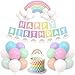 Amazon.com: Pastel Rainbow Party Decoration Set Pastel Rainbow Themed ...