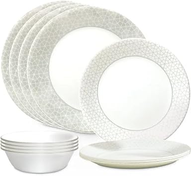 Amazon.com | Corelle® Knox 12-piece Dinnerware Set, Service for 4 ...