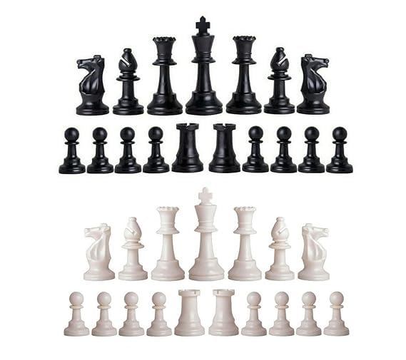 Buy UTE Chess Pieces Set of 32 Super Solid Plastic Chess Pieces, Chess ...