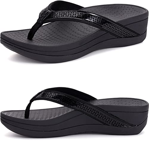 WHITIN Women's Thong Slides with Arch Support Platform Shoes Orthotic ...