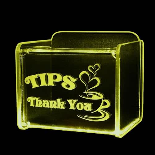 Amazon.com: LED Glowing Tip Box- "I Love Coffee" Design- Tip Jar -LED ...