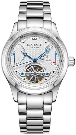 Amazon.com: SEA-GULL Men’s Automatic Watch Stainless Steel Hollow ...