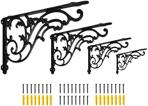 Amazon.com: 12 Inch Decorative Bird Shelf Brackets,2 Pack Cast Iron ...
