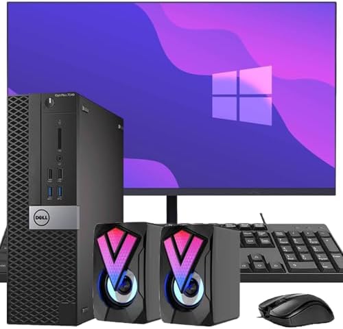 Amazon.com: Dell OptiPlex 7040 SFF Desktop Computer, 24-Inch Full HD ...