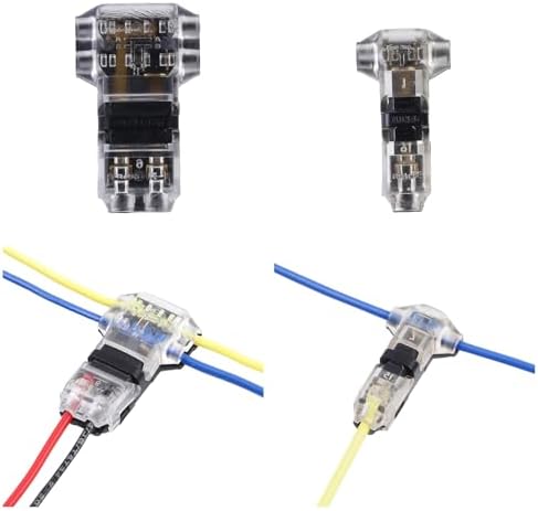 Brightfour T Tap Wire Connectors for 14-18 AWG, No Stripping 3 Way ...