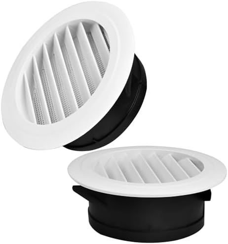 Soffit Vents, 3 Inc Round Vent Cover, 2 Pcs Air Vent with Built-in a ...