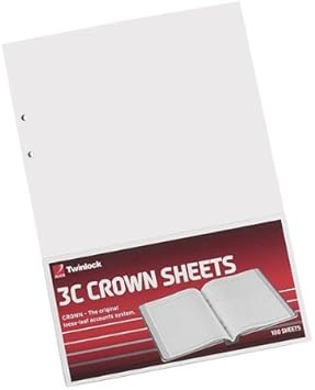 Twinlock 3C Crown Double Ledger Sheets Ref 75841 [Pack 100]: Amazon.co ...