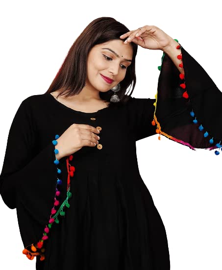 Buy Mamta Garments Rayon Women Maxi Length Gown Set (Xx-Large_Black ...