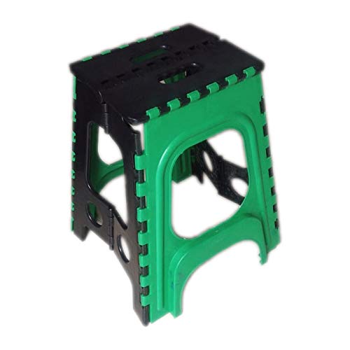 MATEL Plastic Foldable Pick N Move Stool 19"-Inches (Black & Green ...