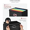 Amazon.com: Oterri 1 Pack File Organizer Boxes with Lids, File Box with ...