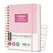 Amazon.com : Yoment Five Star Pink Notebook Subject Spiral Notebook 8.5 ...