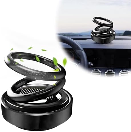 Amazon.com: DXNQ Solar Rotating Car Air Freshener, Double Ring Solar ...