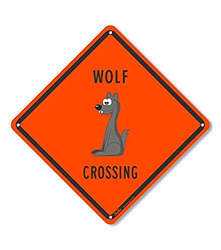 PetKa Signs and Graphics PKAC-0422-NA_10x10"Wolf Crossing" Aluminum ...