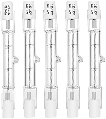AHEVO 100W R7S Halogen Light Bulbs J Type Linear 78MM Double Ended ...
