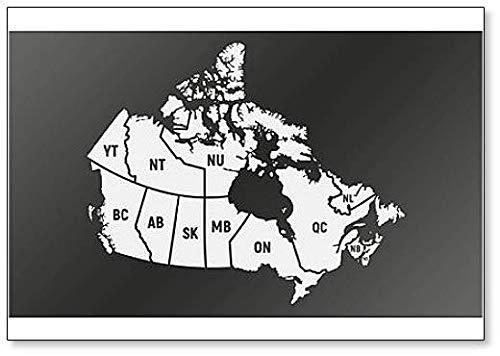 Buy of Canada with Short Provinces and Territories Names Classic Fridge ...