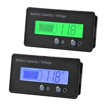 Amazon.com: 1PCS LCD Battery Capacity Monitor Gauge Meter,Waterproof ...