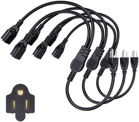 Amazon.com: 2 Way Power Splitter Extension Cord, Outdoor Y-Style ...