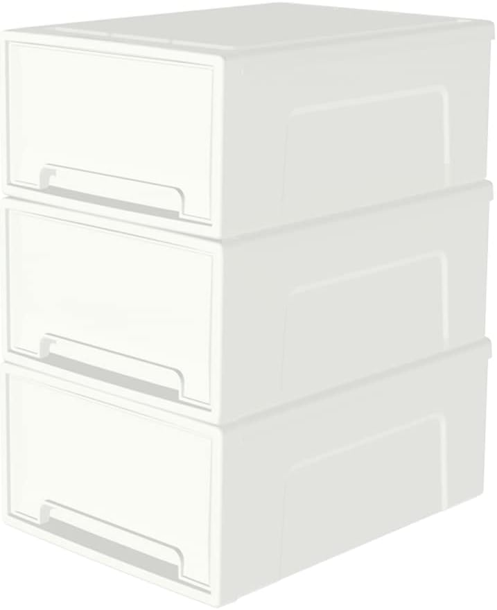 Sundis drawer box, plastic, set of 3, White : Amazon.co.uk: Home & Kitchen