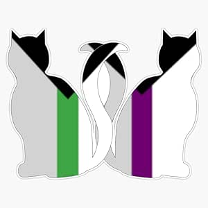 Amazon.com: Demiromantic Demisexual Pride Cats Bumper Sticker Vinyl ...